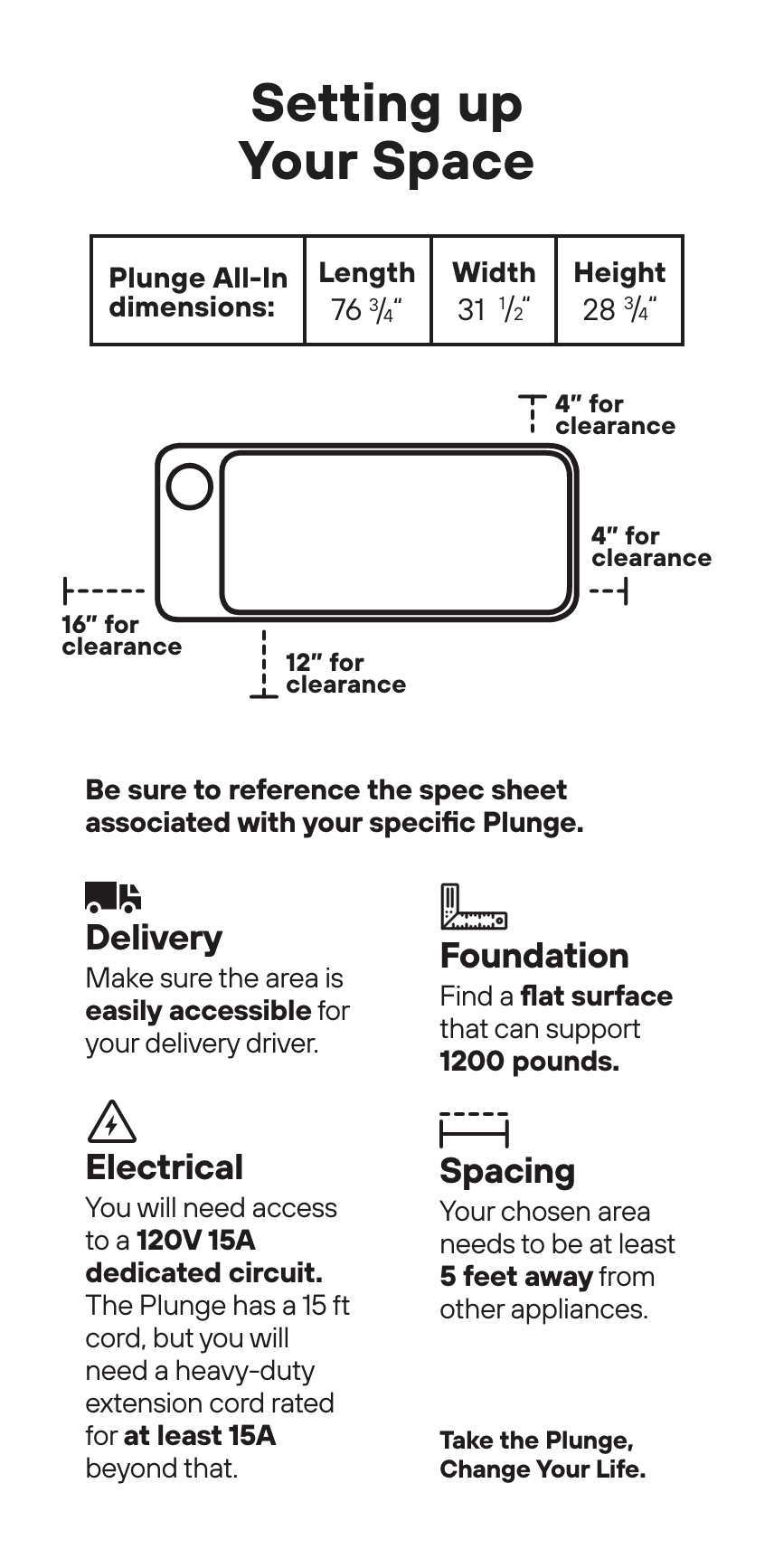 Setting Up Your Space for the Residential Plunge All-In – Plunge Support